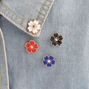 Jewelry | Super Cute Colorful Japanese Sakura Flower Pin Set | Poshmark